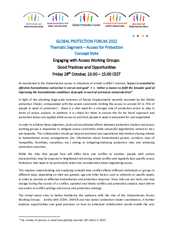 Engaging with Access Working Groups: Good Practices and Opportunities ...