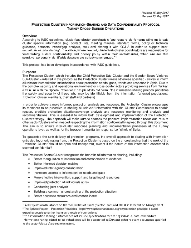 Protection Cluster information-sharing and data confidentiality ...