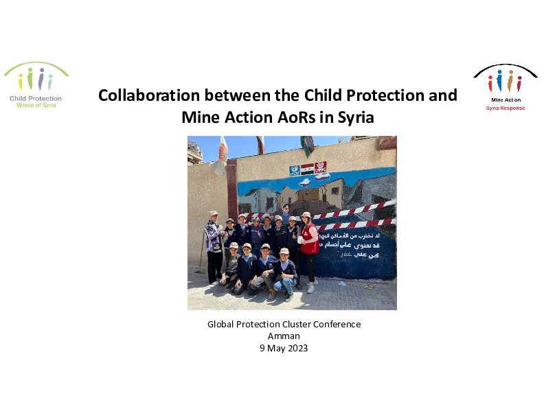 Mine Action and Child Protection collaboration in Syria | Global ...
