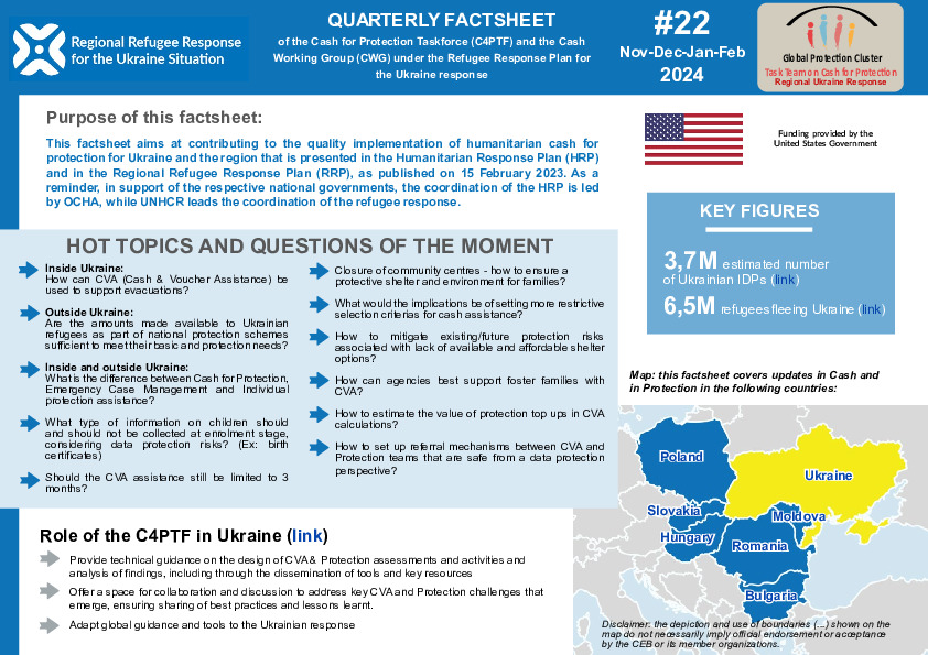 RRP - C4P Task Force in Ukraine - Factsheet #22 - Dec - Jan - Feb 2024 ...