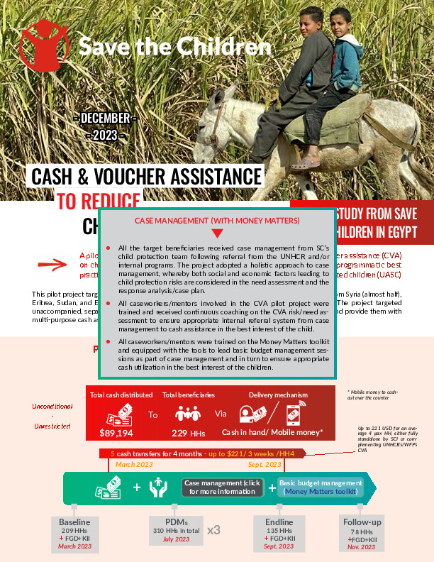 CVA for Child Labour case study - Egypt (Save the Children) | Global ...
