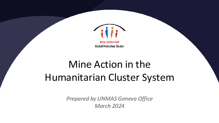 Mine Action in the Humanitarian Cluster System | Global Protection Cluster