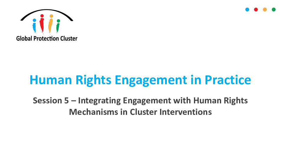 Human Rights Engagement in Practice (Module 5) - Presentation | Global ...