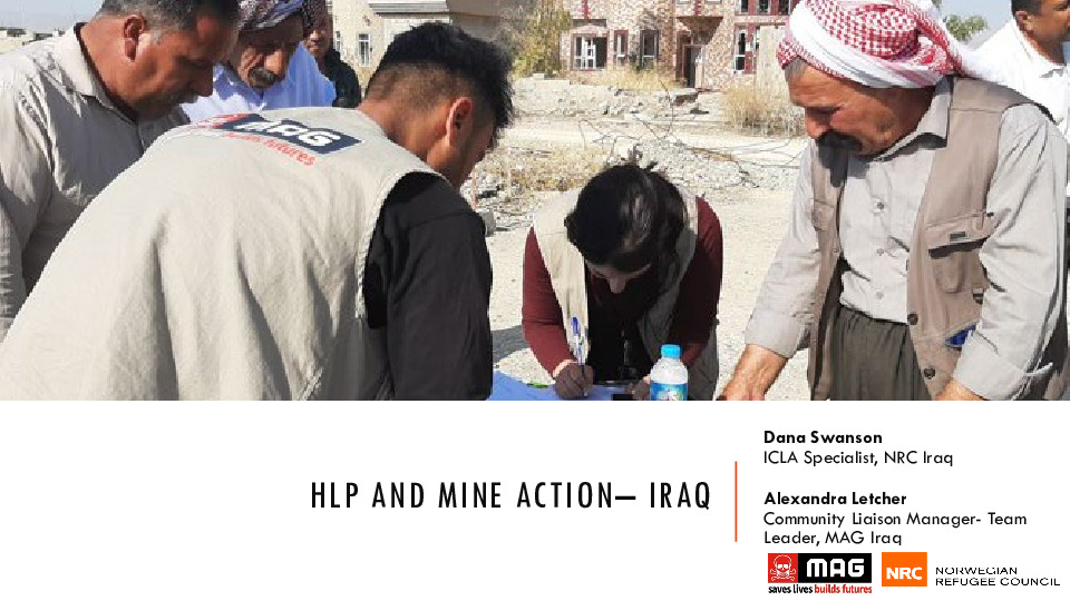 Iraq: Lessons Learnt from the MAG-NRC Partnership (2022) | Global ...