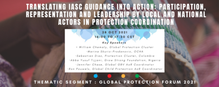 Upcomming Events | Global Protection Cluster