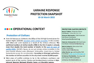 Ukraine Protection Analysis Update | Global Protection Cluster