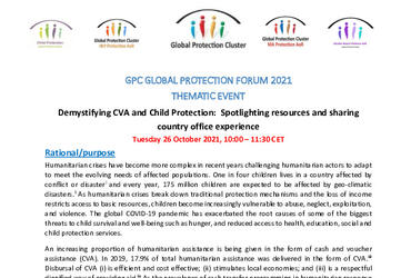 Minimum Standards for Child Protection in Humanitarian Action | Global ...