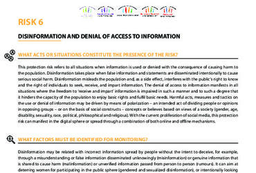 Protection Risks: Explanatory Note | Global Protection Cluster
